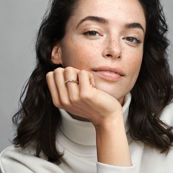 Pandora 162232C01 Diadem-Ring Damen Königlicher Wirbel 14k Vergoldet ...