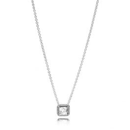 Pandora 396241CZ Kette mit Anhänger Quadratischer Funkelnder ...
