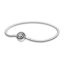 Pandora 590038C01 Schlangen-Gliederarmband Moments Strahlenkranz Silber ...