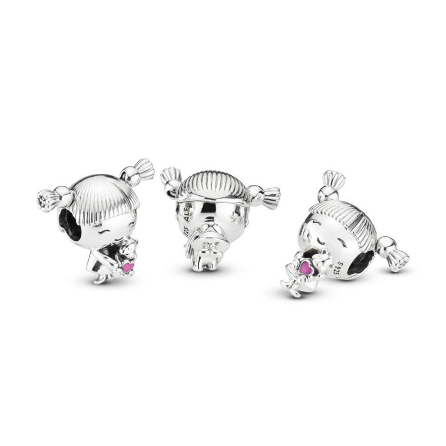 Pandora 798016EN160 Charm Girl With Pigtails Sterling-Silber | Karat24