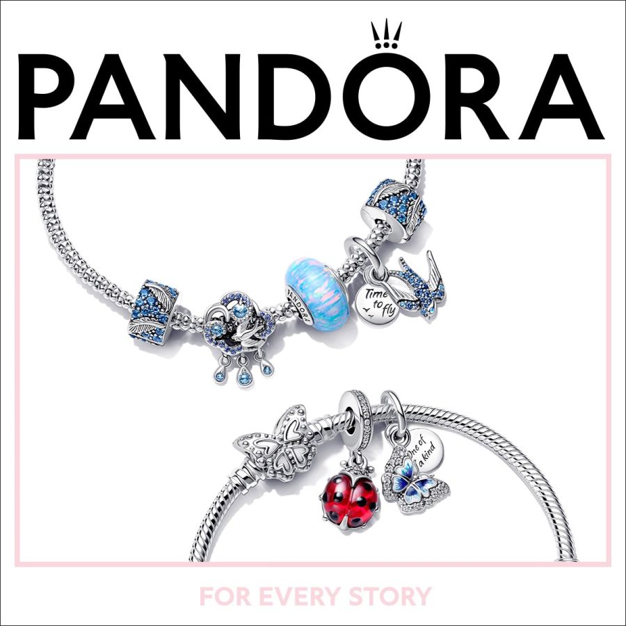 Pandora 290781C01 Ohrringe Ohrstecker Damen Blaue Stiefmütterchen ...